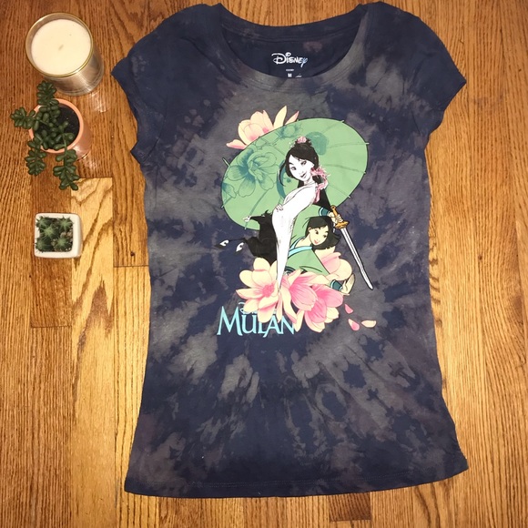 Disney | Tops | Mulan Disney Lotus Bleach Dye Tie Dye T Shirt | Poshmark